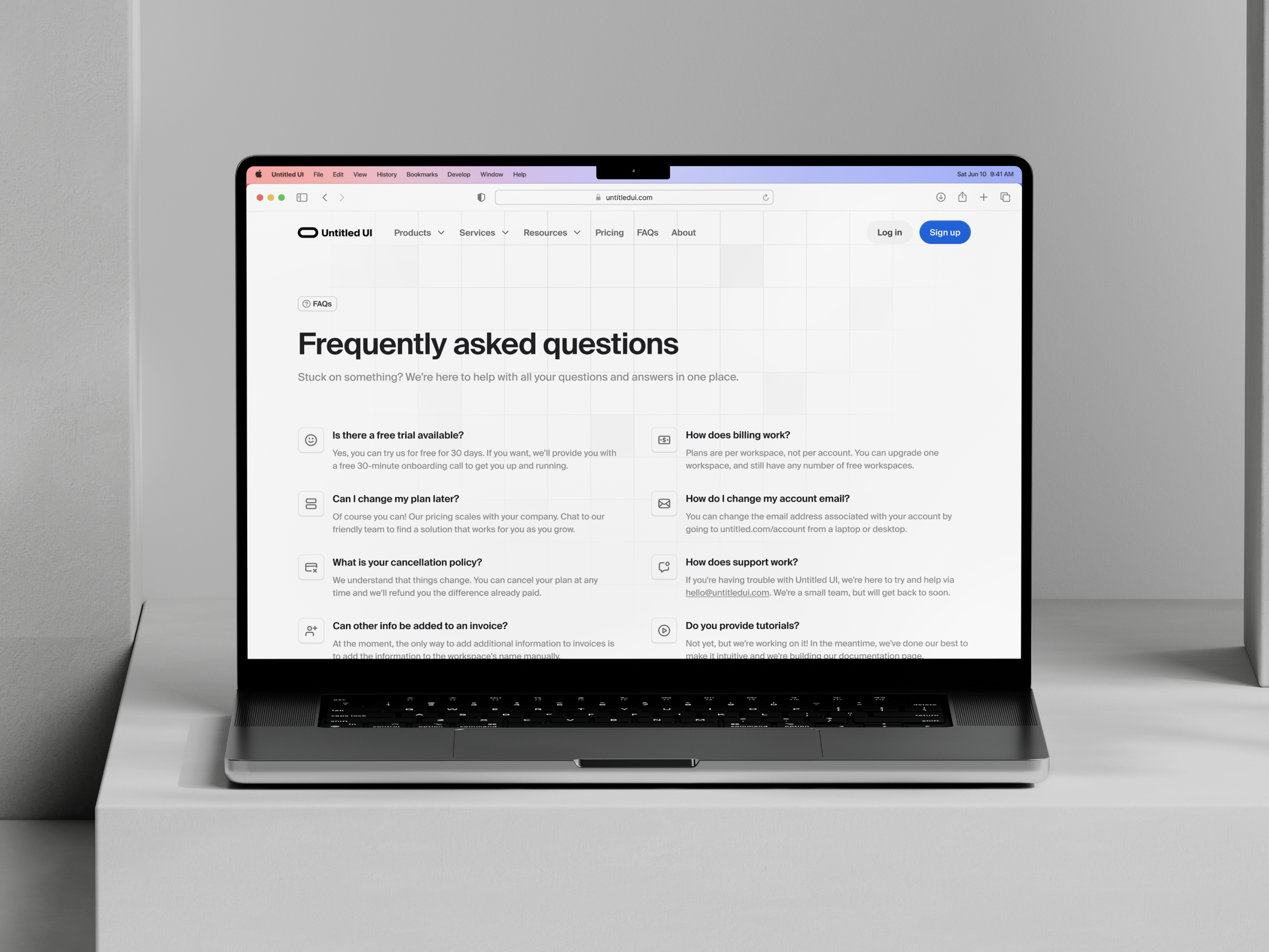 Frequently asked questions (FAQs) — Untitled UI by Jordan Hughes® on ... Frequently asked questions (FAQs) — Untitled UI by Jordan Hughes® on ...